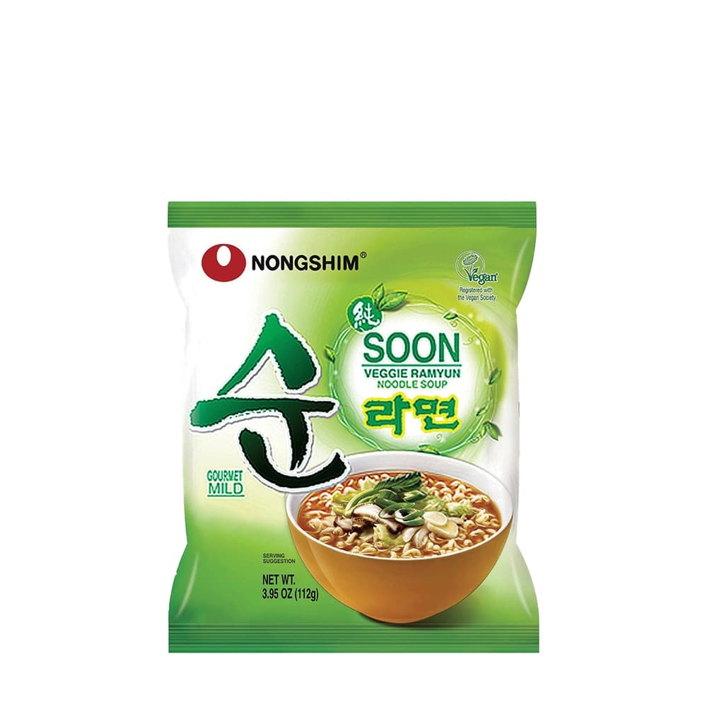 Nong Shim Instant Noodle Veggie Soon Ramyun 112G.