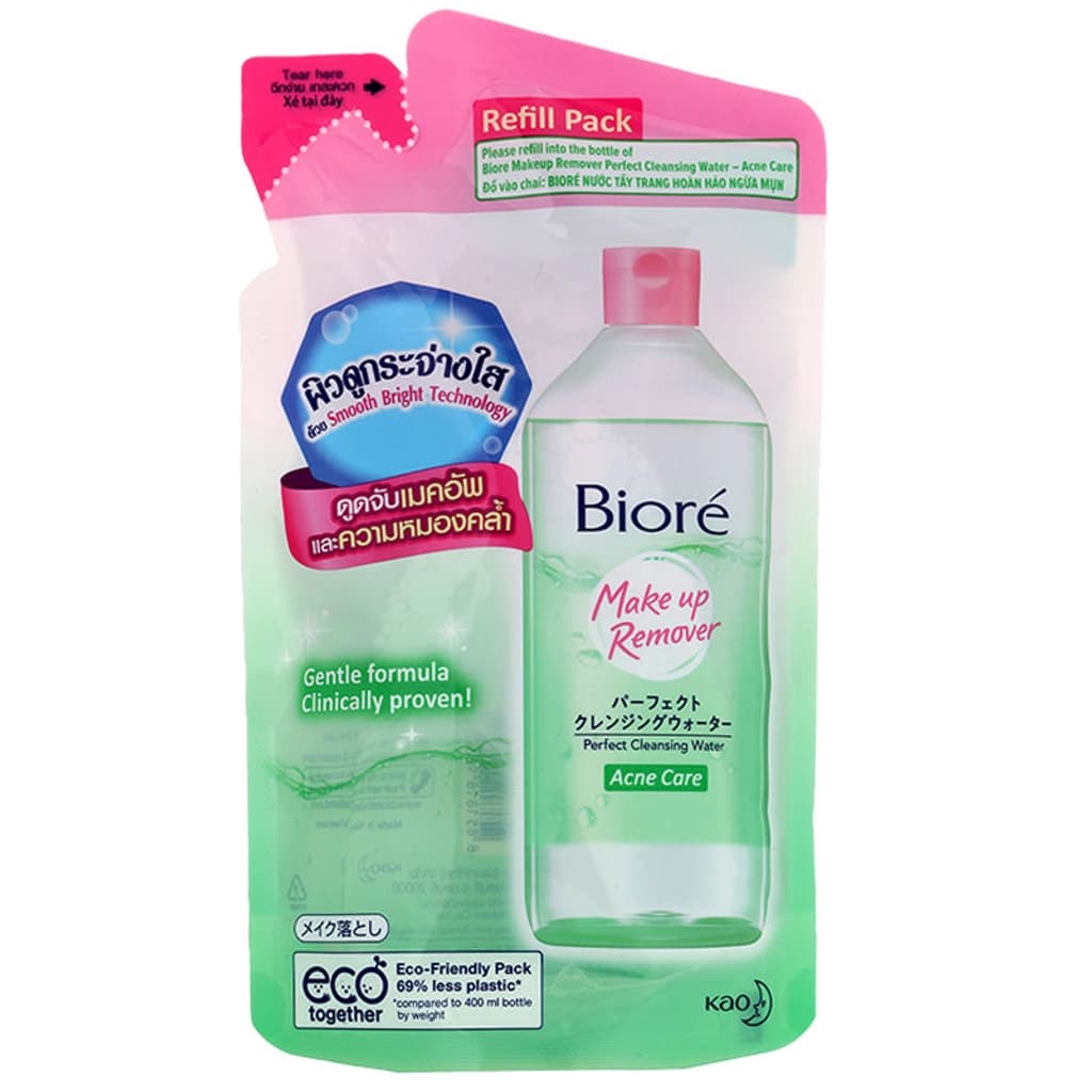 Biore Makeup Remover Perfect Cleansing Water Acne Care 250MLRefill