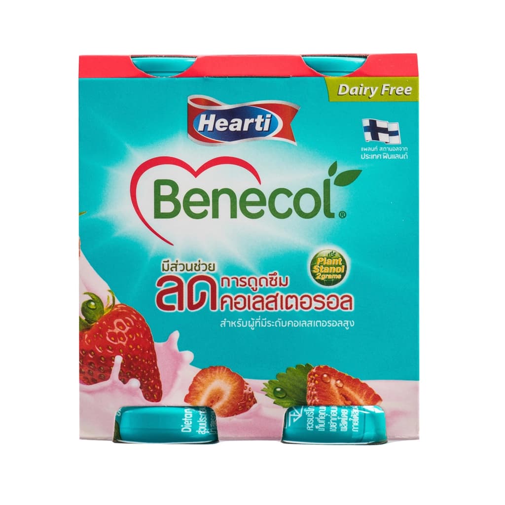 Hearti Benecol Strawberry Flavour 70ML. Pack 4