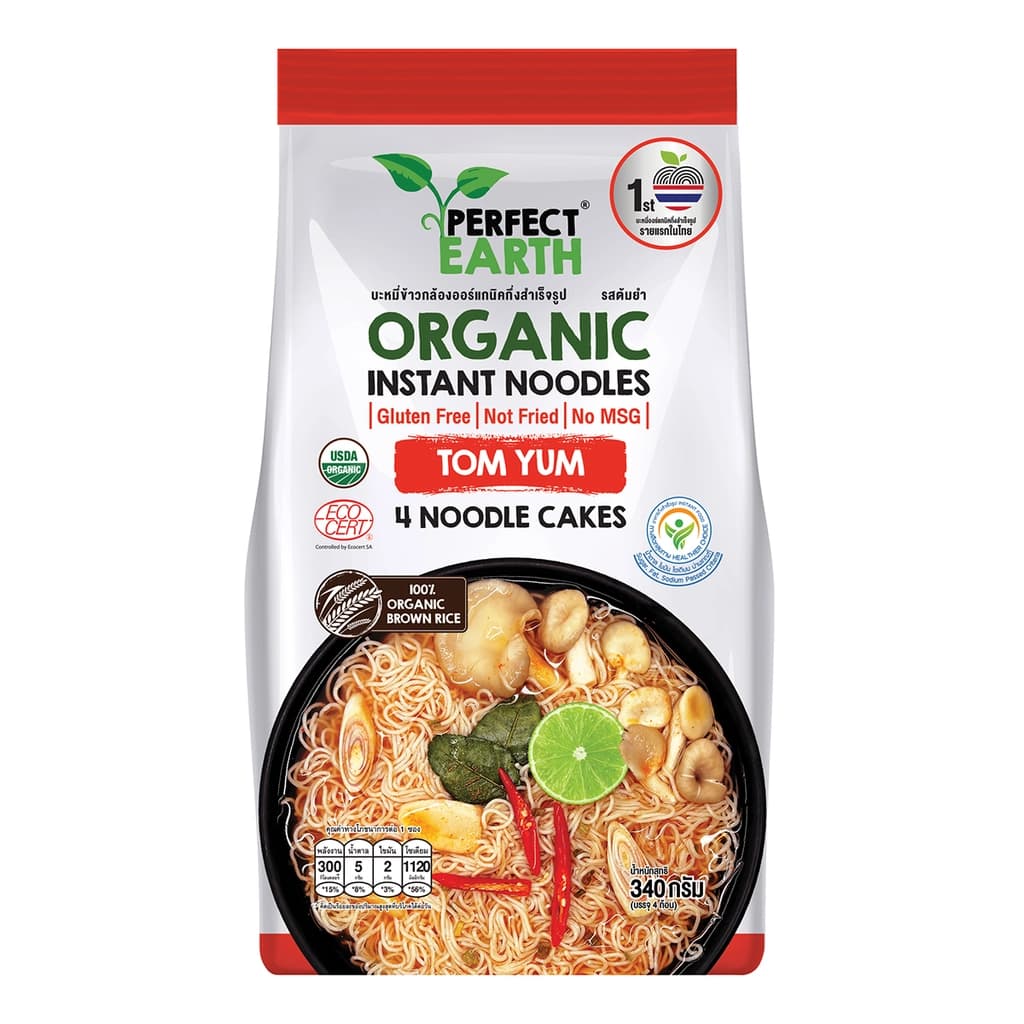 Perfect Earth Instant Noodles Tom Yum 85G. Pack 4