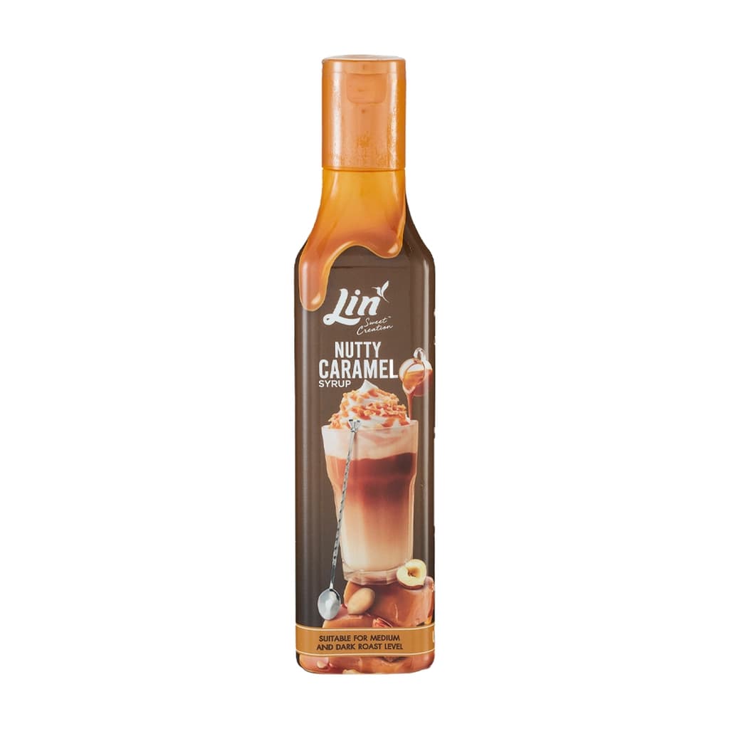 LIN NUTTY CARAMEL SYRUP 300ML.