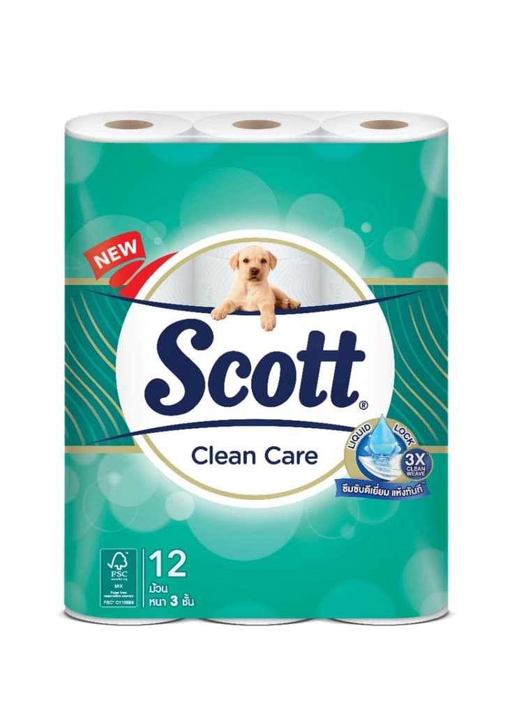 Scott Clean Care Toilet Tissue 3Ply 12Rolls